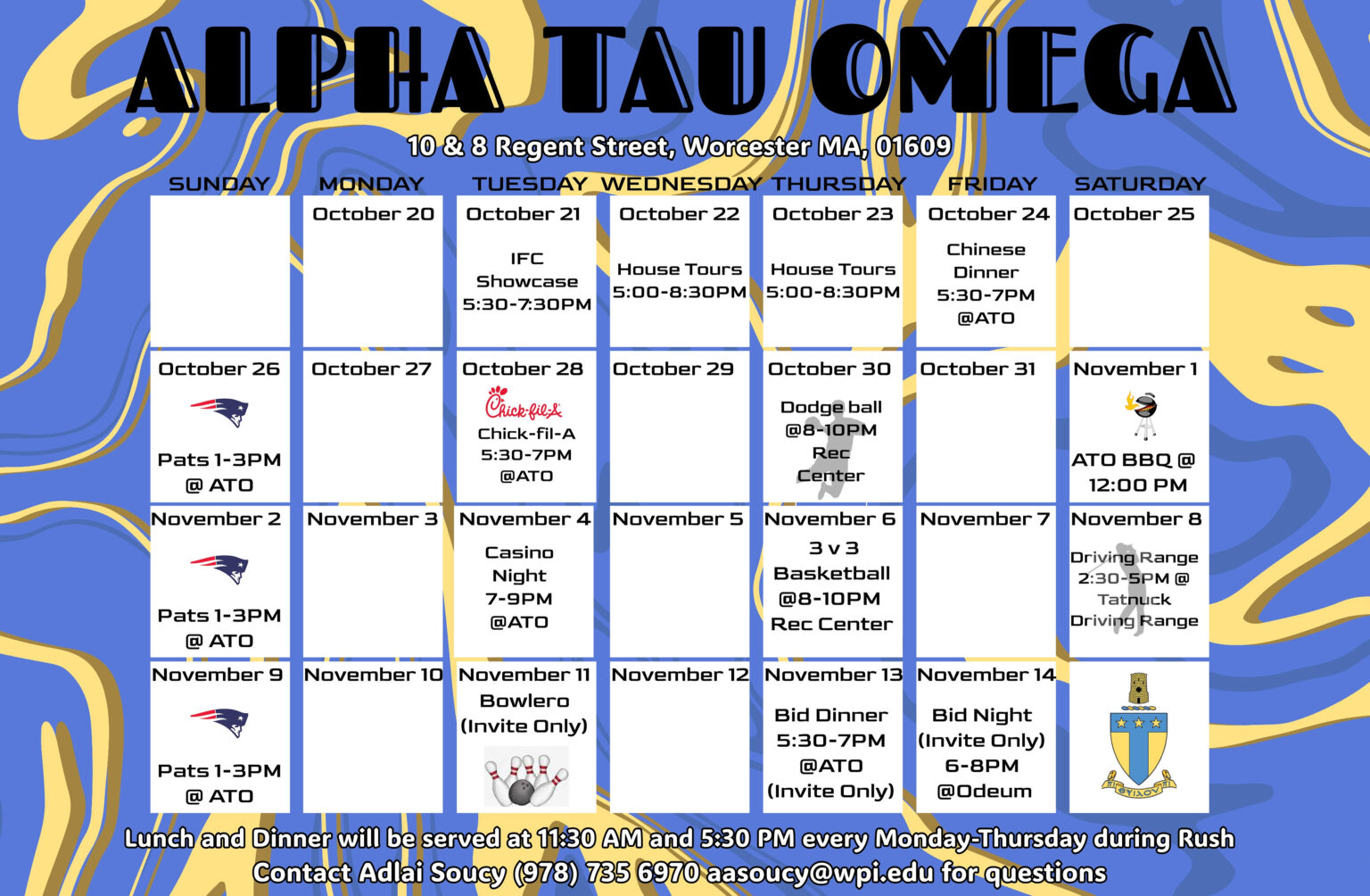 ATO Rush Calendar 2025 • Alpha Tau Omega • America's Leadership ...