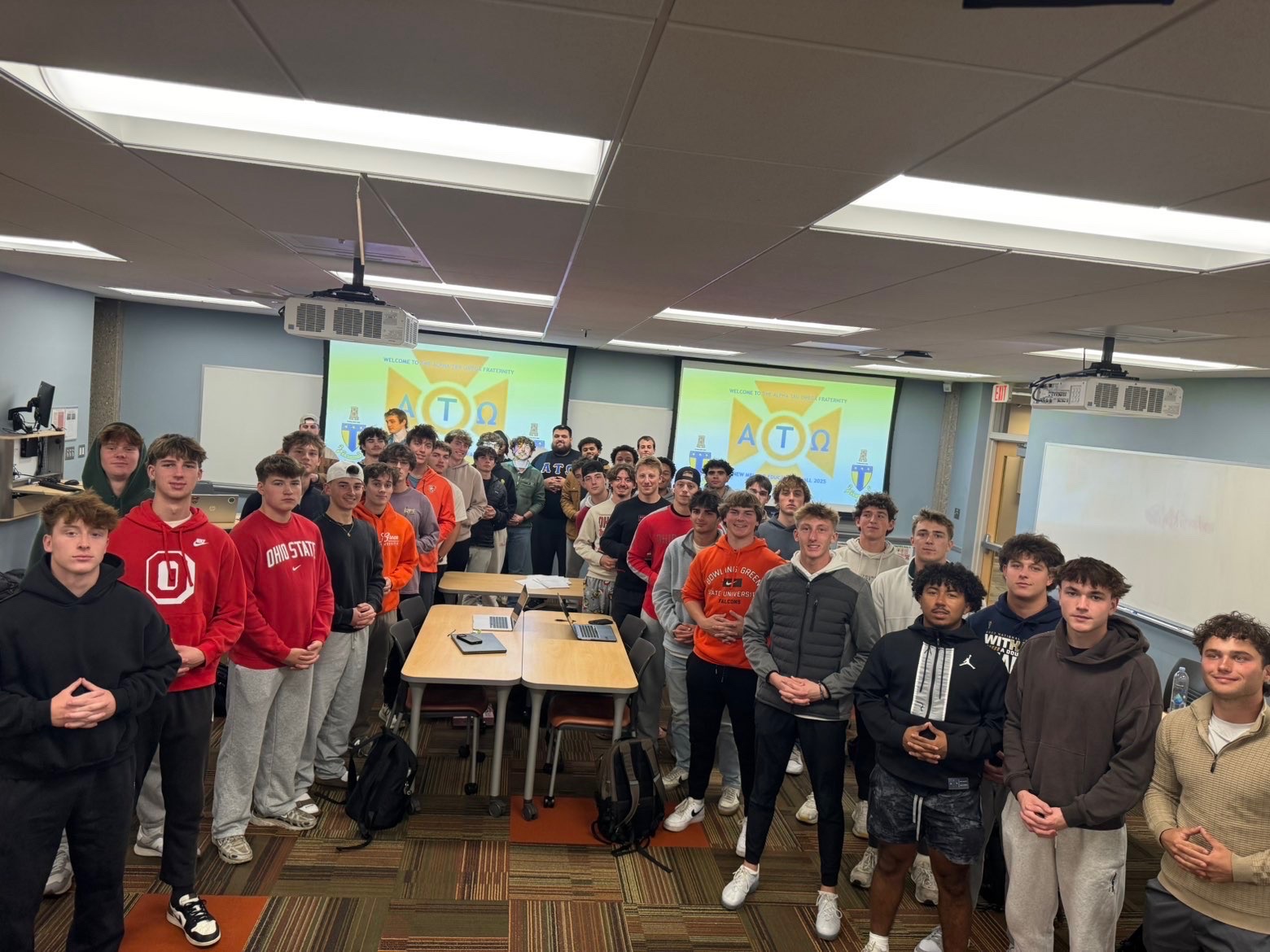 ATO seniors come into New member education class to talk about past ...